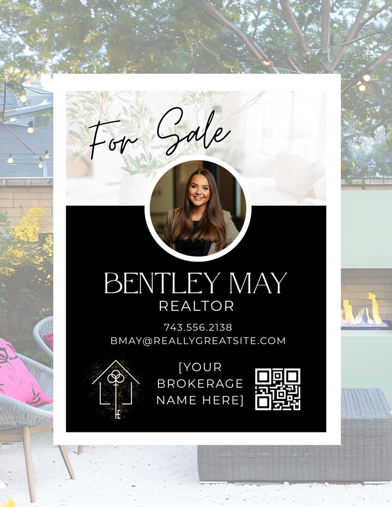 Real Estate for Sale Sign Template | Canva Yard Sign | Realtor Sign ...