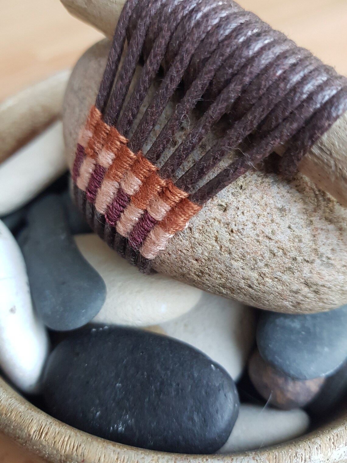 Bound Meditation Pebble ~ Wrapped Serenity Stone - Etsy