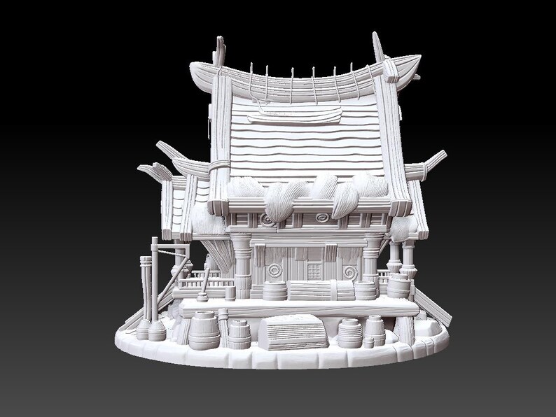 Viking Longhouse Diorama STL | 3D Printable Nordic Timber Hall (digital ...