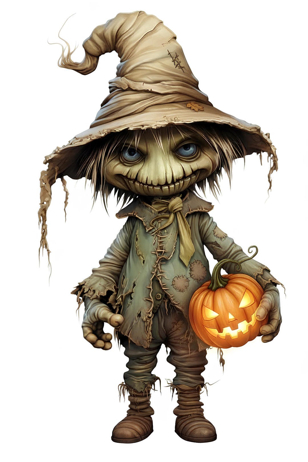 Scarecrow Figurine STL | Halloween Pumpkin Creature 3D Model - Etsy