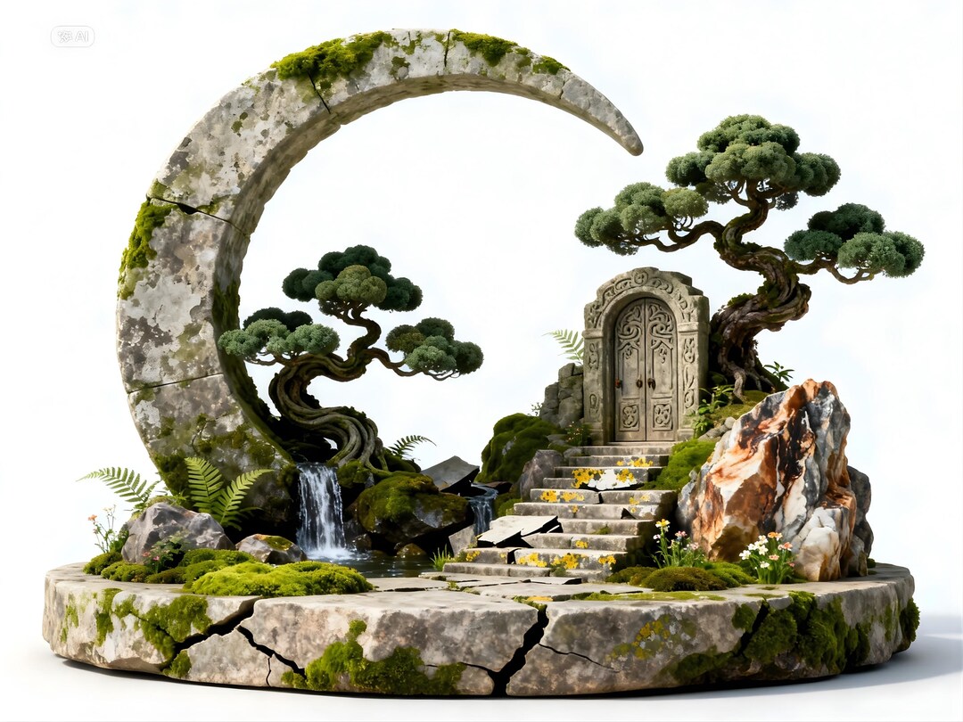 Mystic Stone Portal Diorama STL | Ancient Fantasy Ruins (digital ...