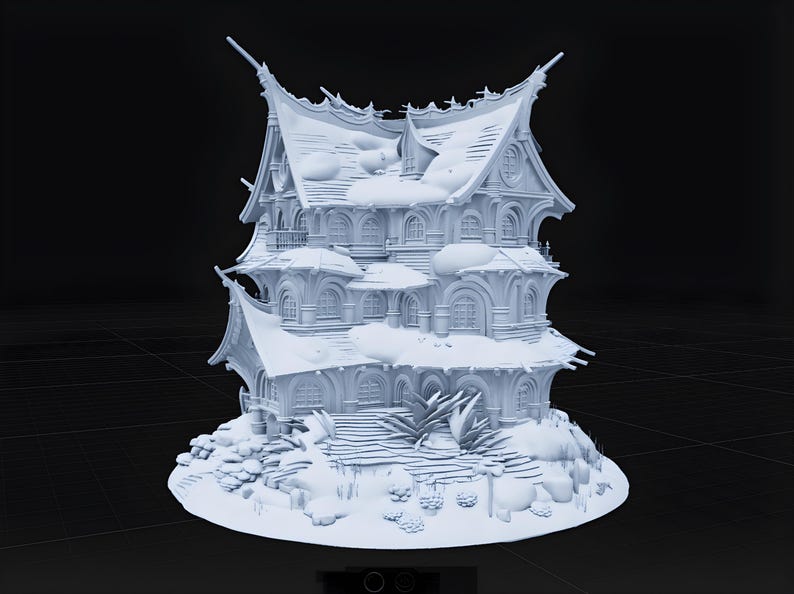 Elven Tree Manor STL | 3D Printable Fantasy Diorama (digital Download ...
