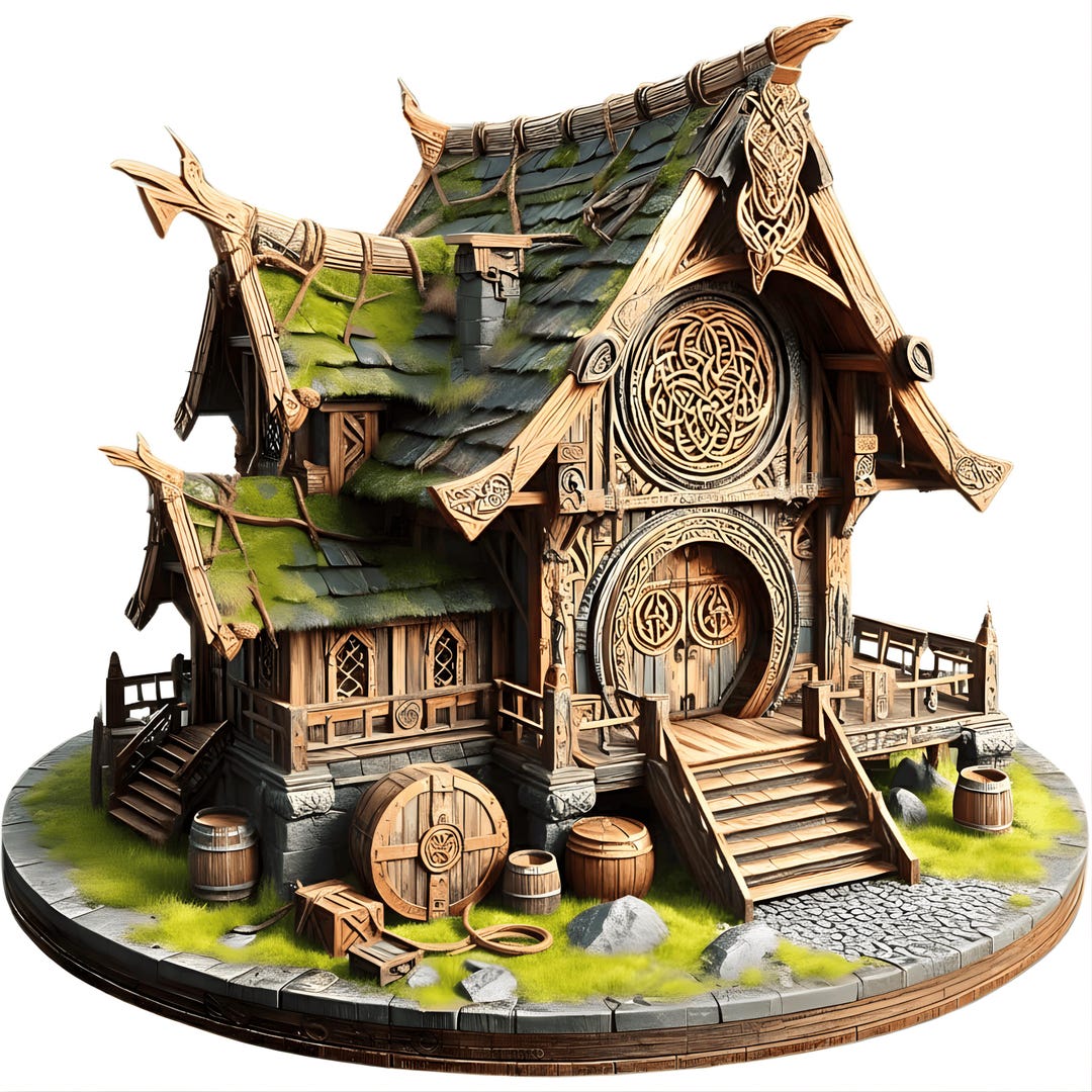 Celtic Fantasy House STL | Enchanted Woodland Cottage | 3D Printable ...