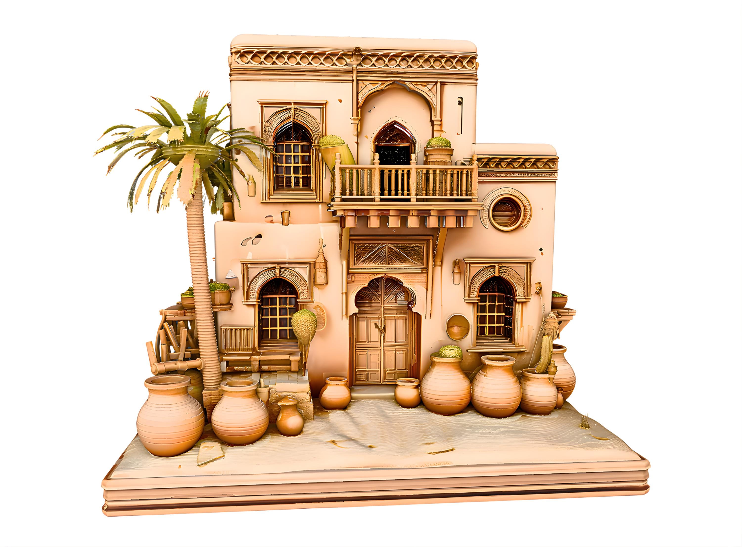Arabian Clay House STL | North African Desert Market House | Highly ...