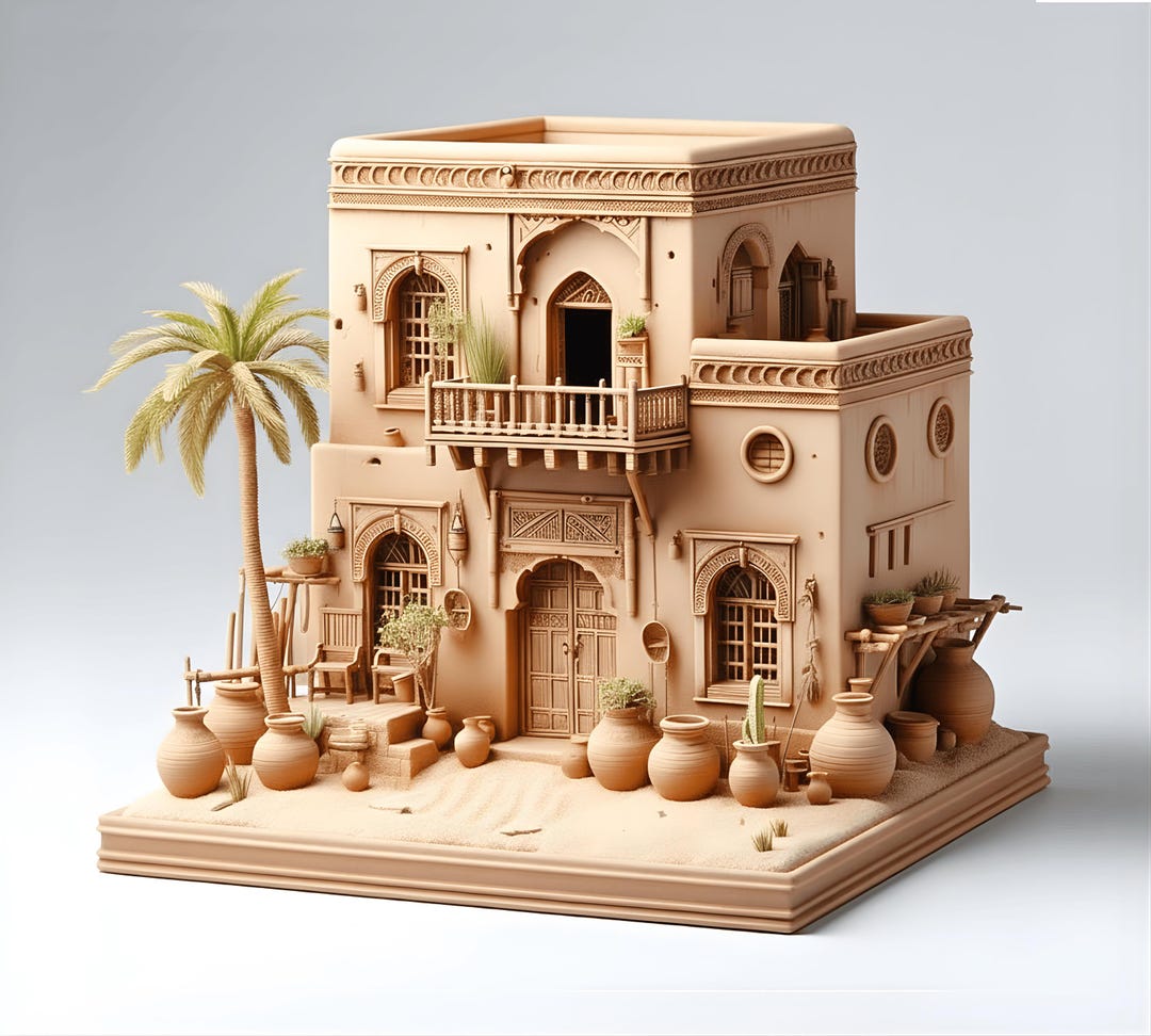 Arabian Clay House STL | North African Desert Market House | Highly ...