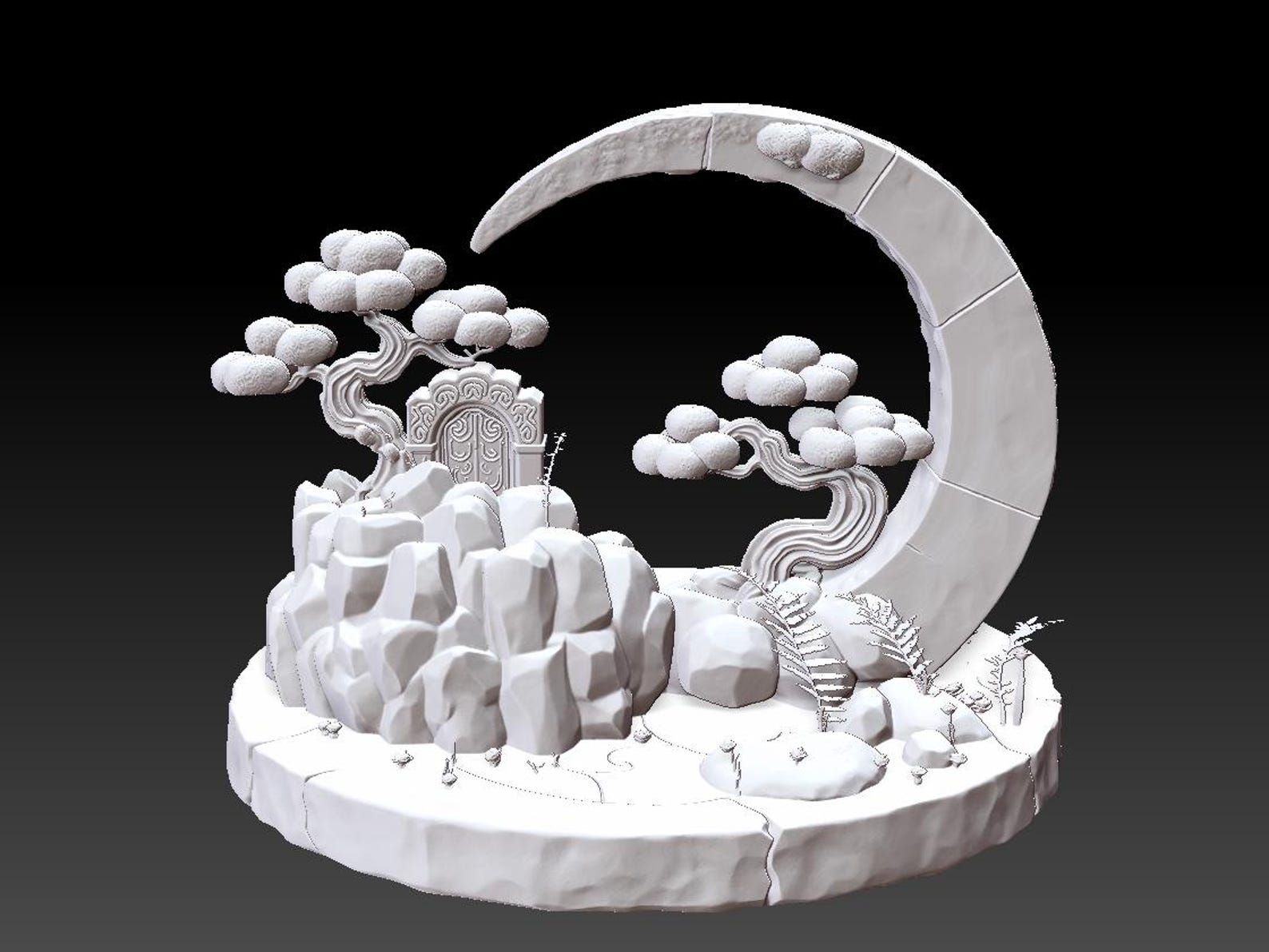 Mystic Stone Portal Diorama STL | Ancient Fantasy Ruins (digital ...