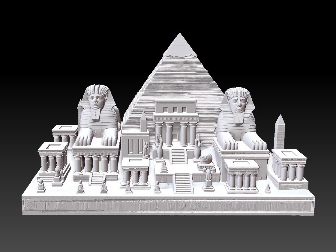 Egyptian Pyramid & Sphinx STL | Ancient Egypt Diorama Model | Highly ...