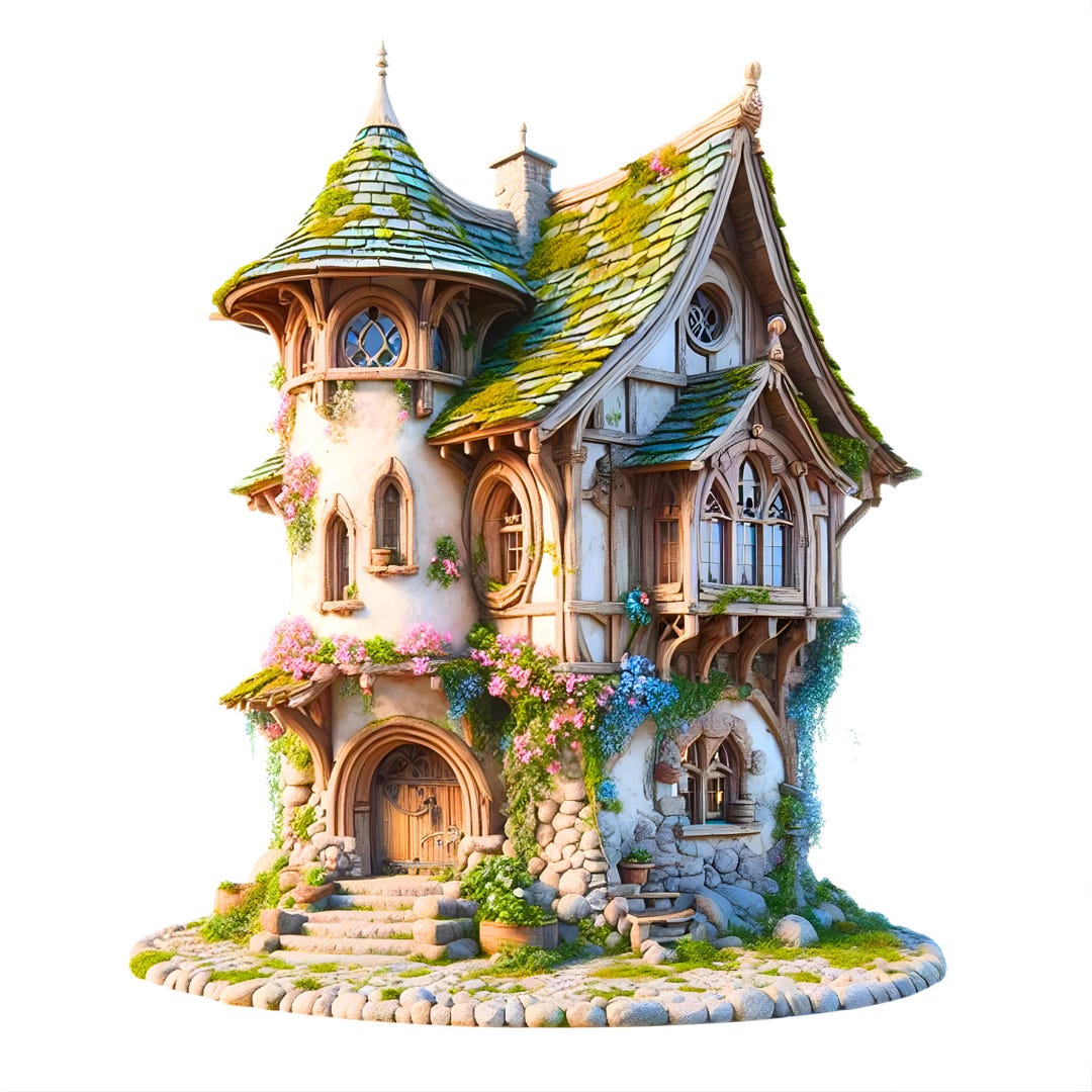 Fairytale Elven Cottage STL – Fantasy House Digital File - Etsy