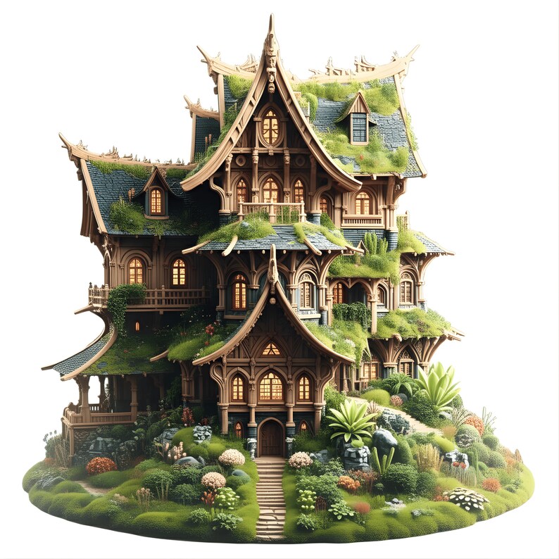 Elven Tree Manor STL | 3D Printable Fantasy Diorama (digital Download ...