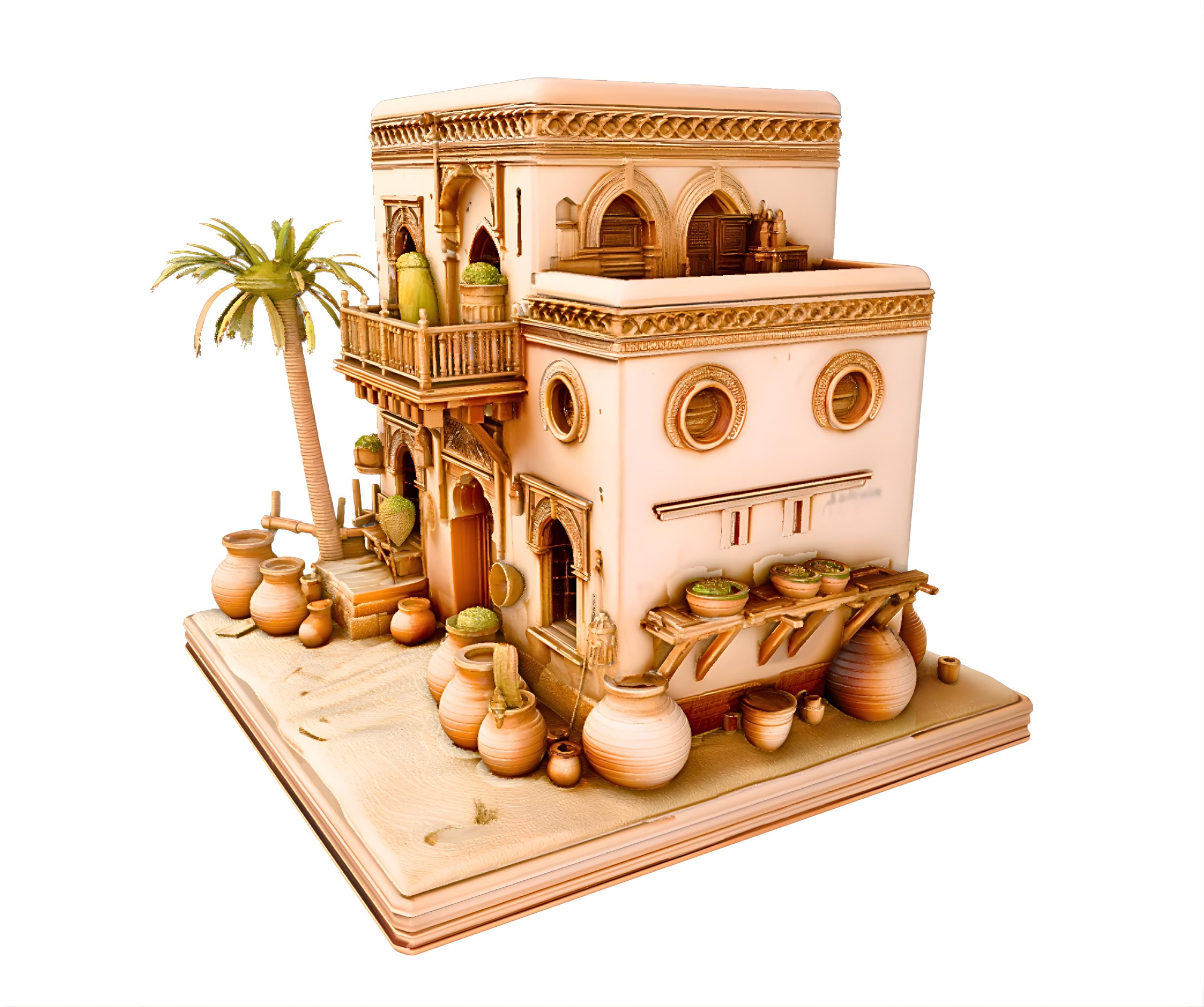 Arabian Clay House STL | North African Desert Market House | Highly ...