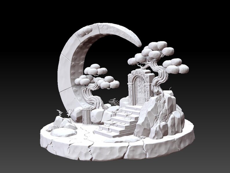 Mystic Stone Portal Diorama STL | Ancient Fantasy Ruins (digital ...