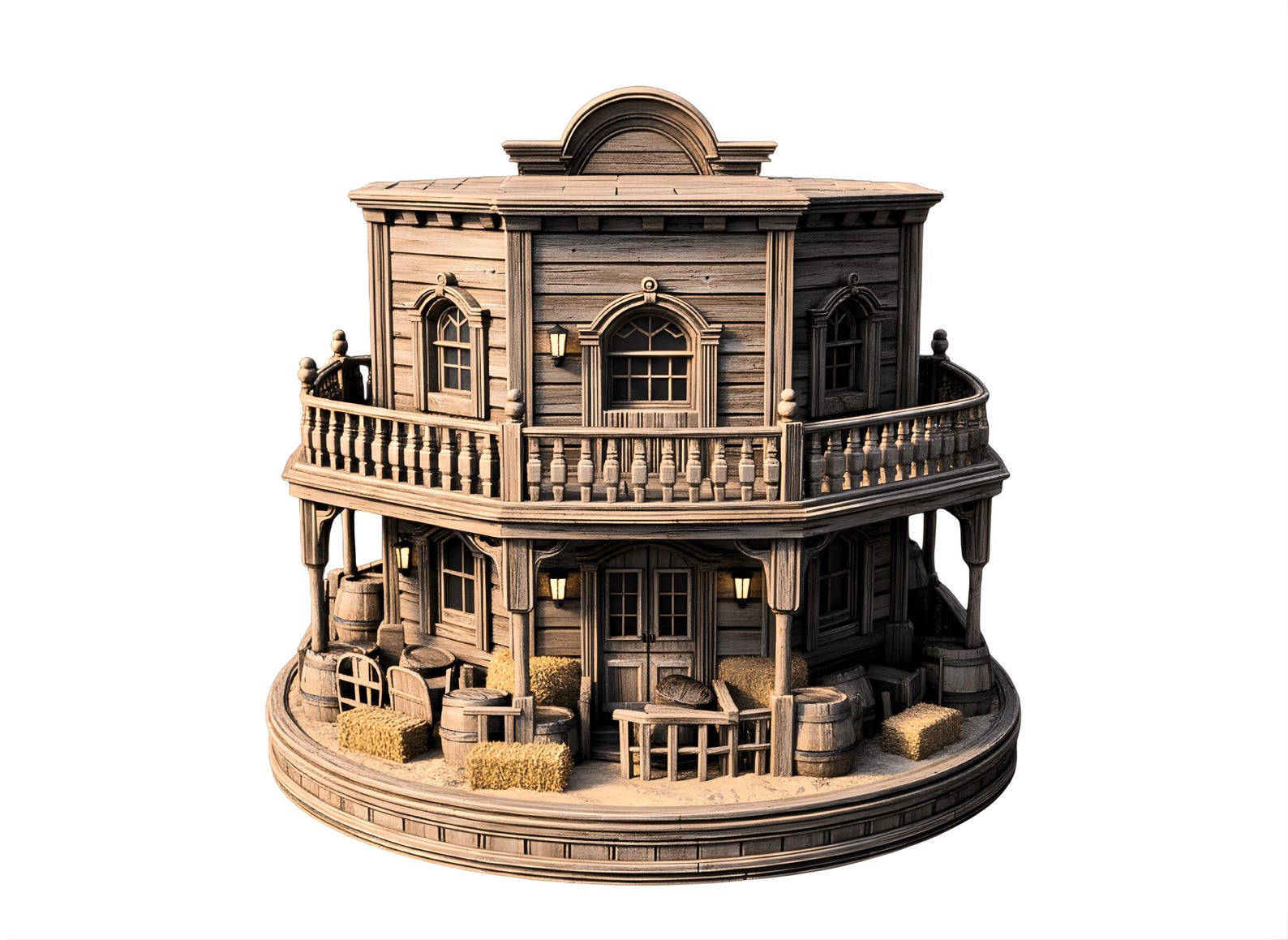 3D Printable Western Saloon | Wild West Diorama STL Model (digital ...