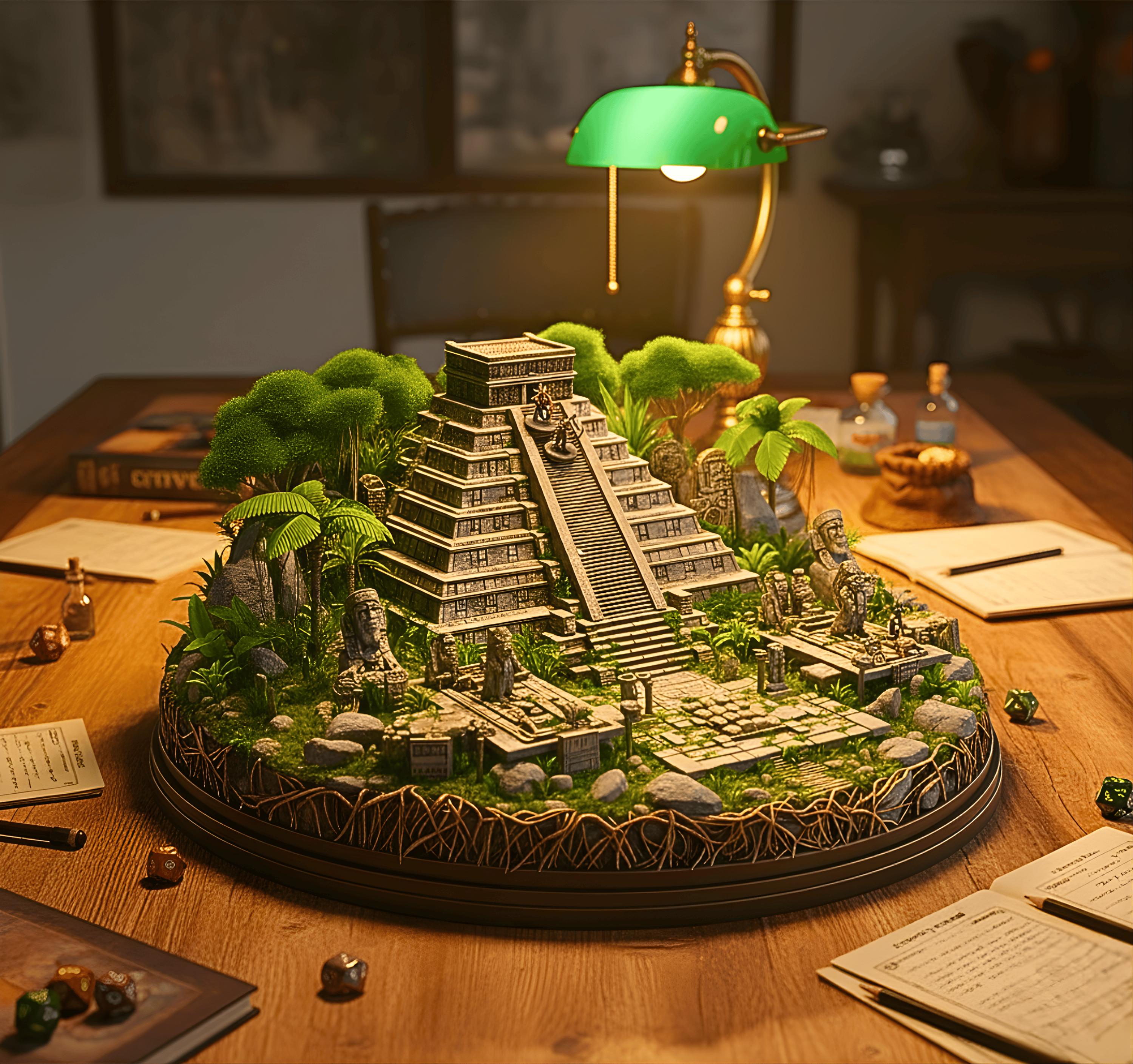 Maya Jungle Pyramid STL | Ancient Temple Diorama | Lost Civilization ...