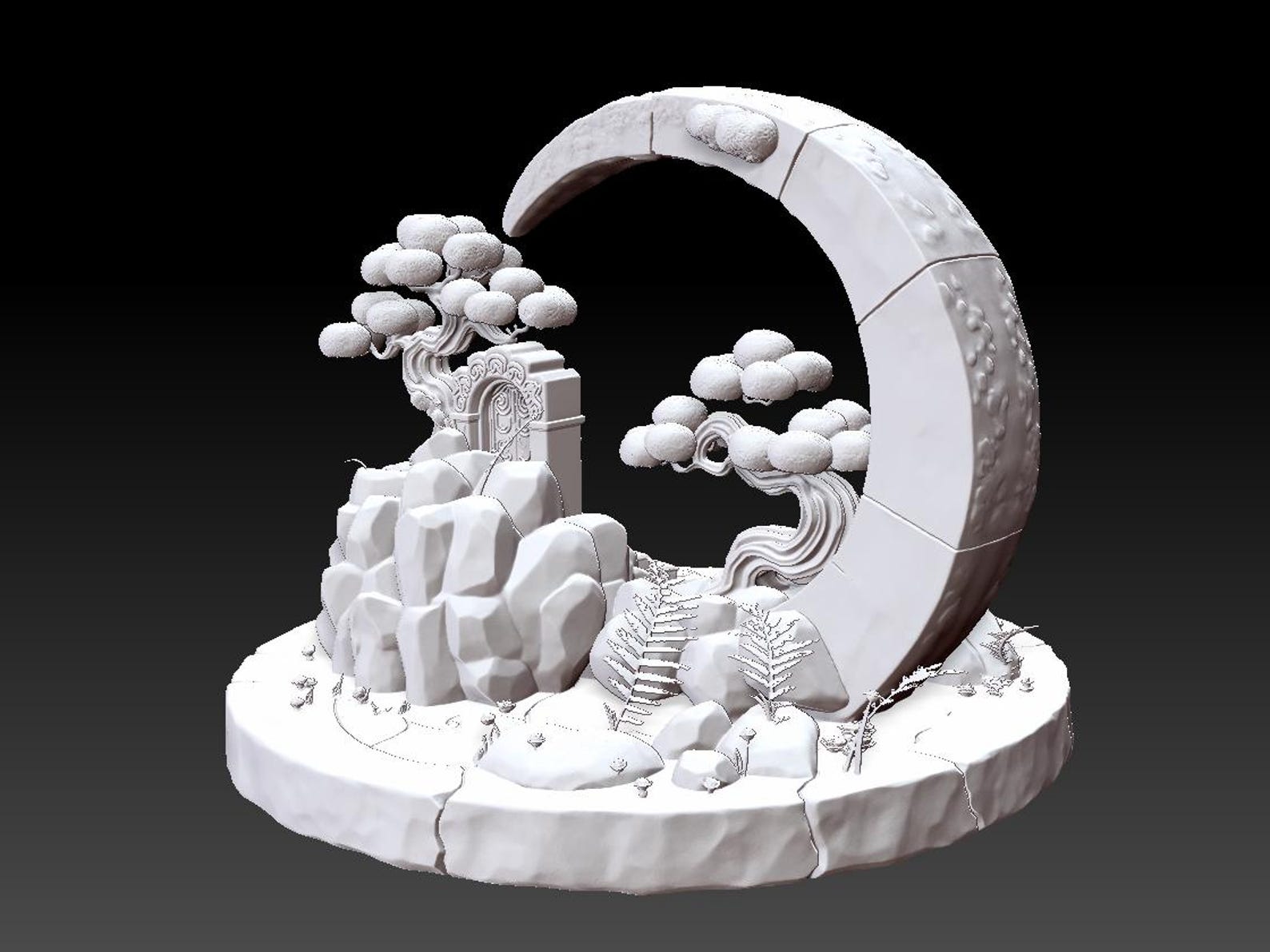 Mystic Stone Portal Diorama STL | Ancient Fantasy Ruins (digital ...