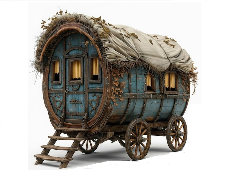 Fantasy Caravan STL | Gypsy Wagon 3D Model for Diorama & RPG - Etsy