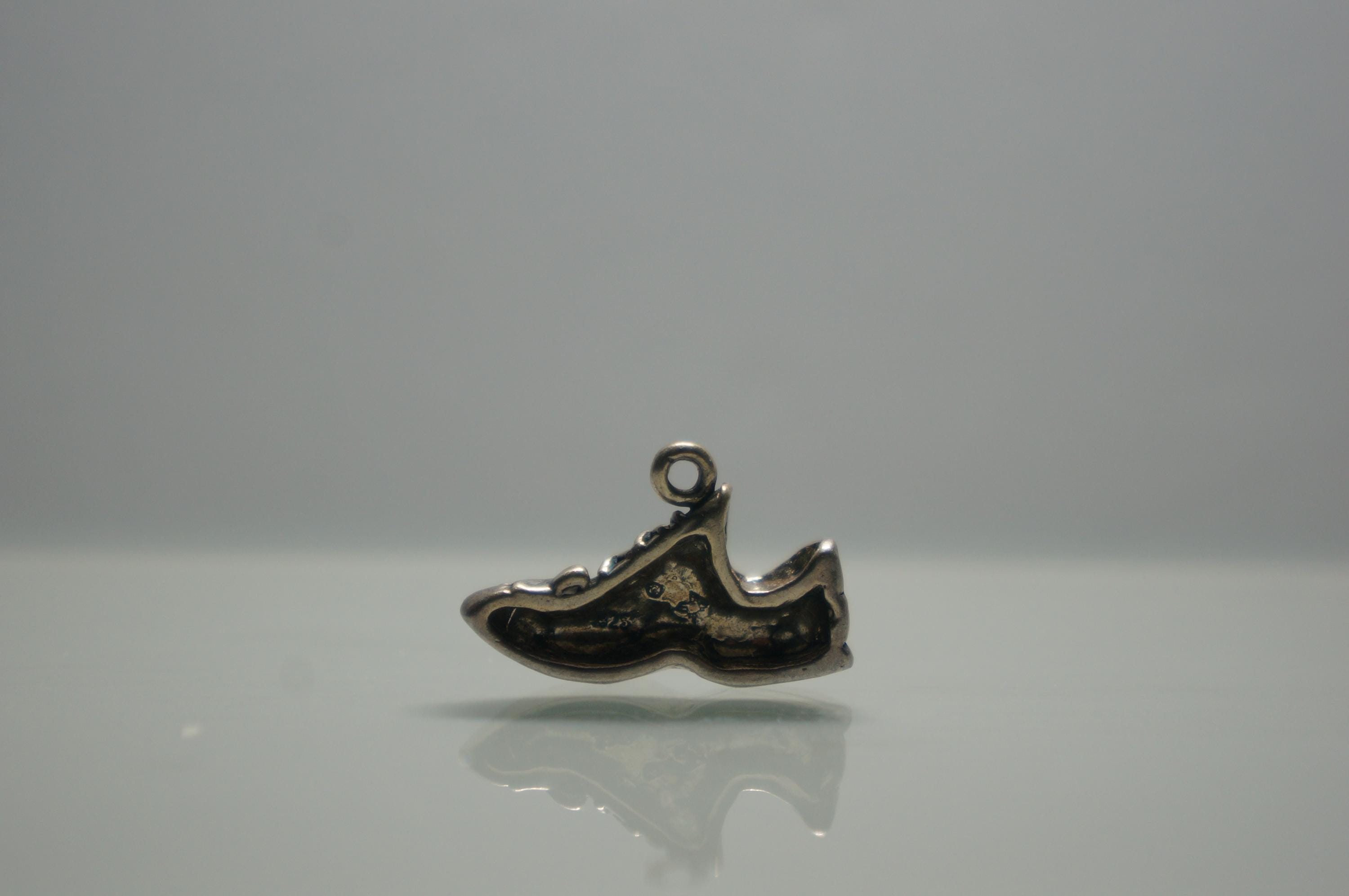 Sterling Silver Running Shoe Charm - Etsy