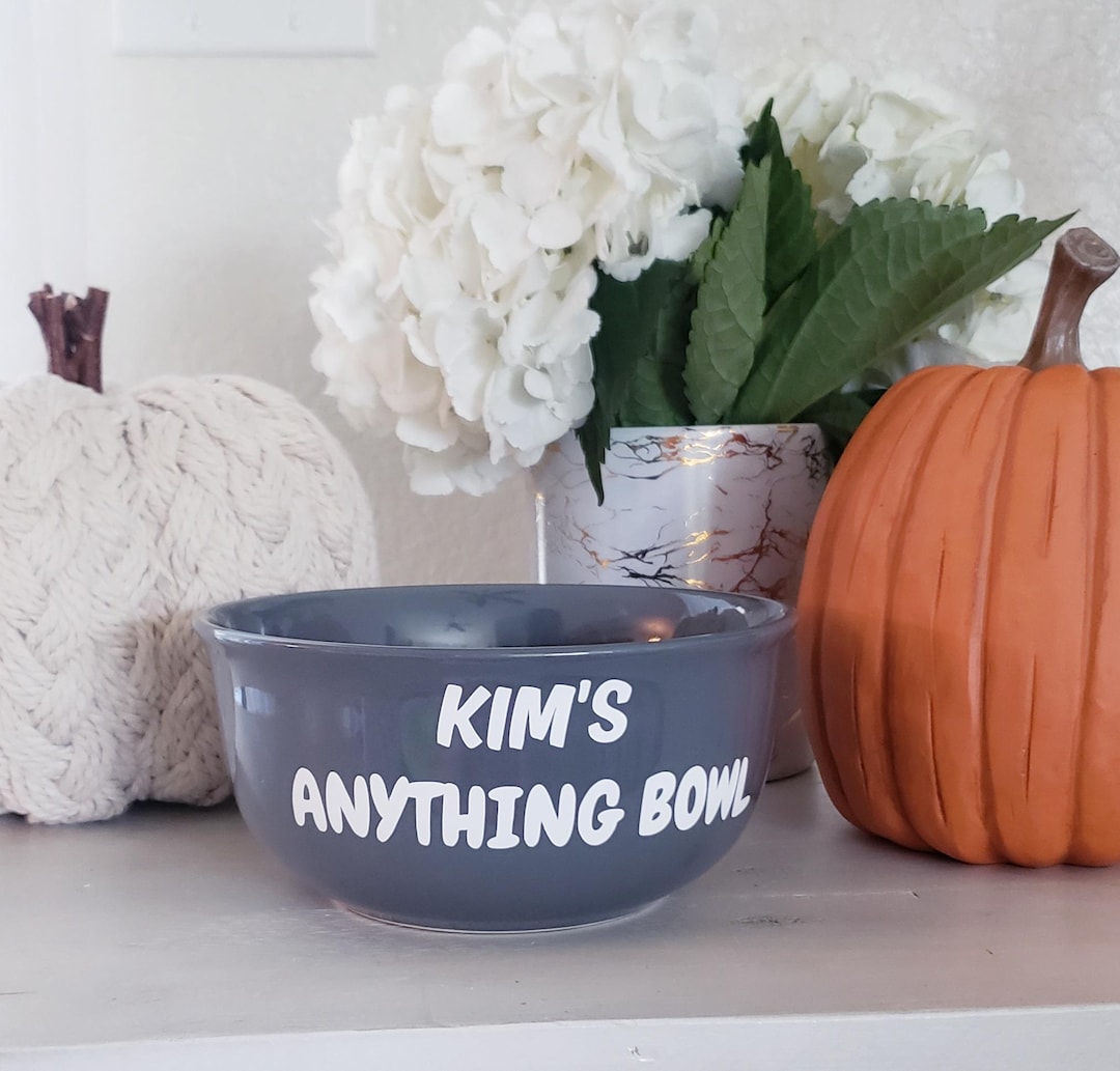 Custom Popcorn Ceramic Bowl, Personalized Bowl for Kids, Personalized ...