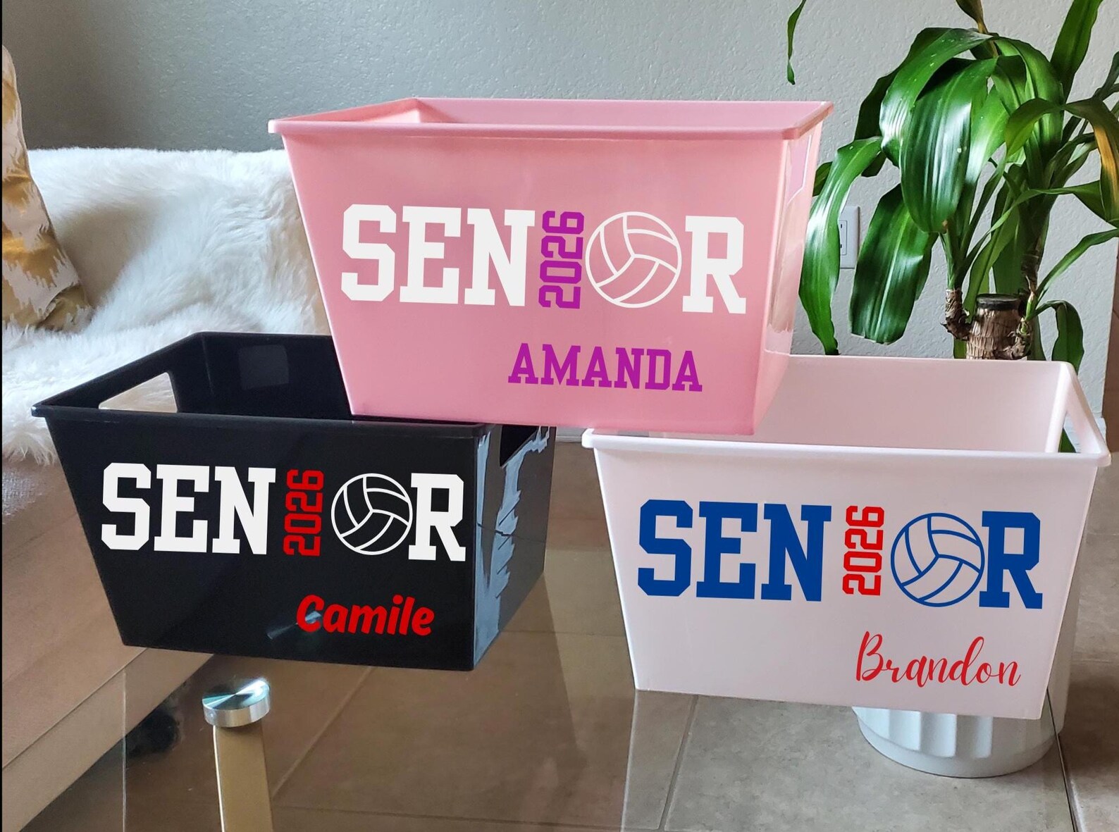 Custom Volleyball Team Buckets, Volleyball Team Gift, Volleyball Senior ...