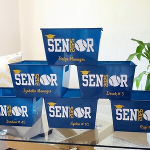 Personalized Baseball Team Buckets, Baseball Team Gift, Baseball Senior ...