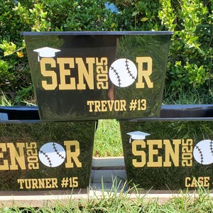 Personalized Baseball Team Buckets, Baseball Team Gift, Baseball Senior ...