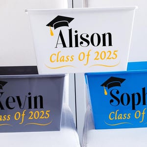 Personalized Graduation Basket, Custom Class of 2025 Bucket, Grad Gift ...