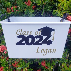 Personalized Graduation Basket, Custom Class of 2024 Bucket, Grad Gift ...