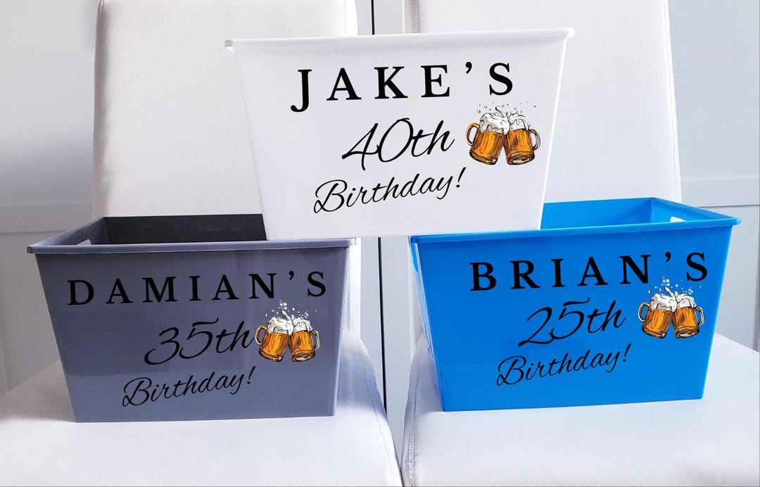 Personalized 40th Birthday Party Favor Bucket, Custom Birthday Favor ...