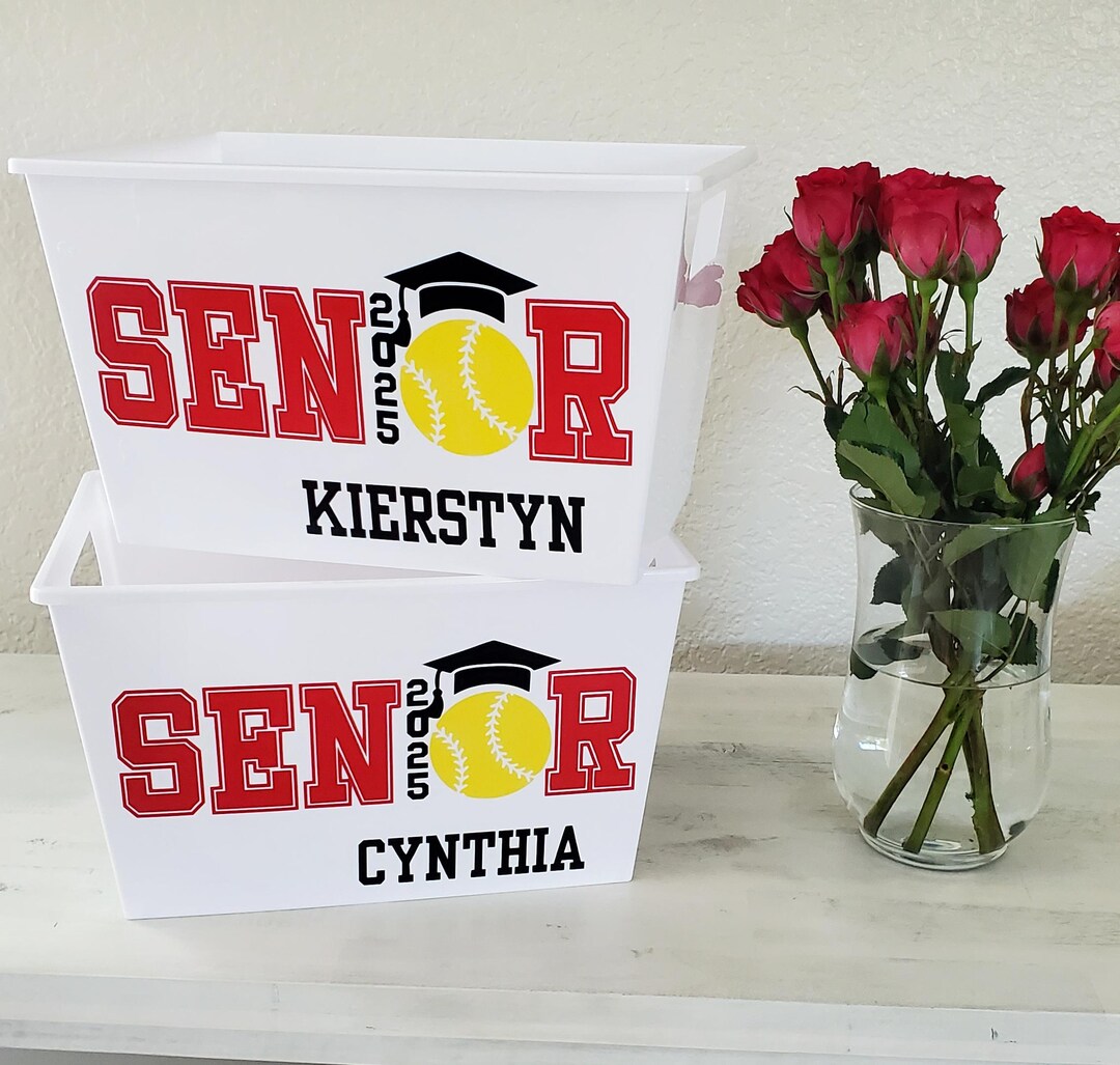 Personalized Softball Bucket, Custom Softball Basket , Softball Name ...