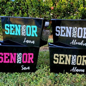 Personalized Senior Buckets, Personalized Senior Bin, Class of 2026 ...
