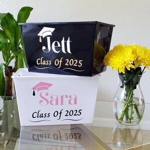 Personalized Graduation Basket, Custom Class of 2025 Bucket, Grad Gift ...