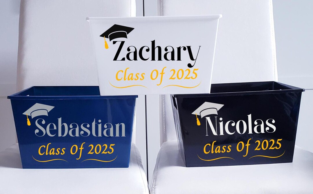 Personalized Graduation Basket, Custom Class of 2025 Bucket, Grad Gift ...