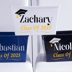 Personalized Graduation Basket, Custom Class of 2025 Bucket, Grad Gift ...