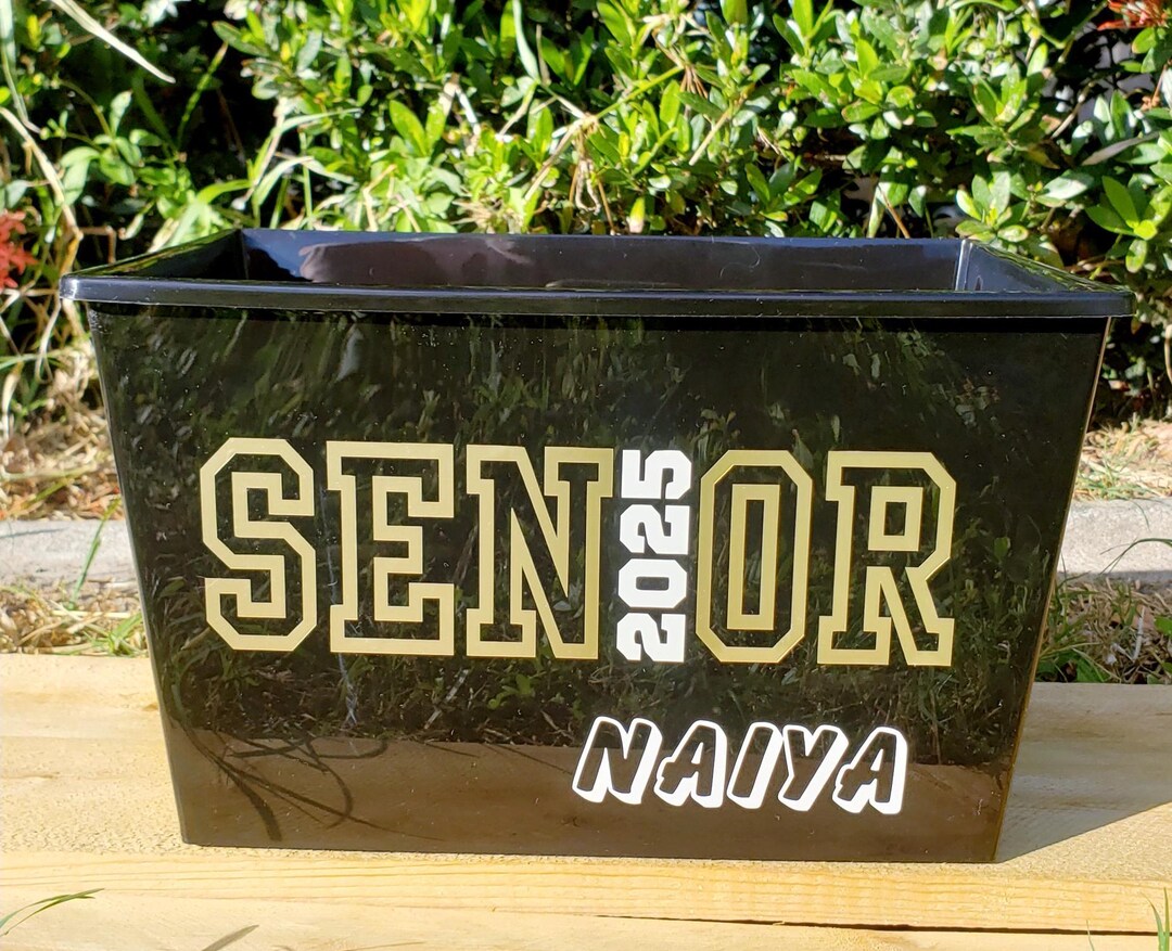 Personalized Senior Buckets, Custom Senior Bin, Class of 2025 Gift ...