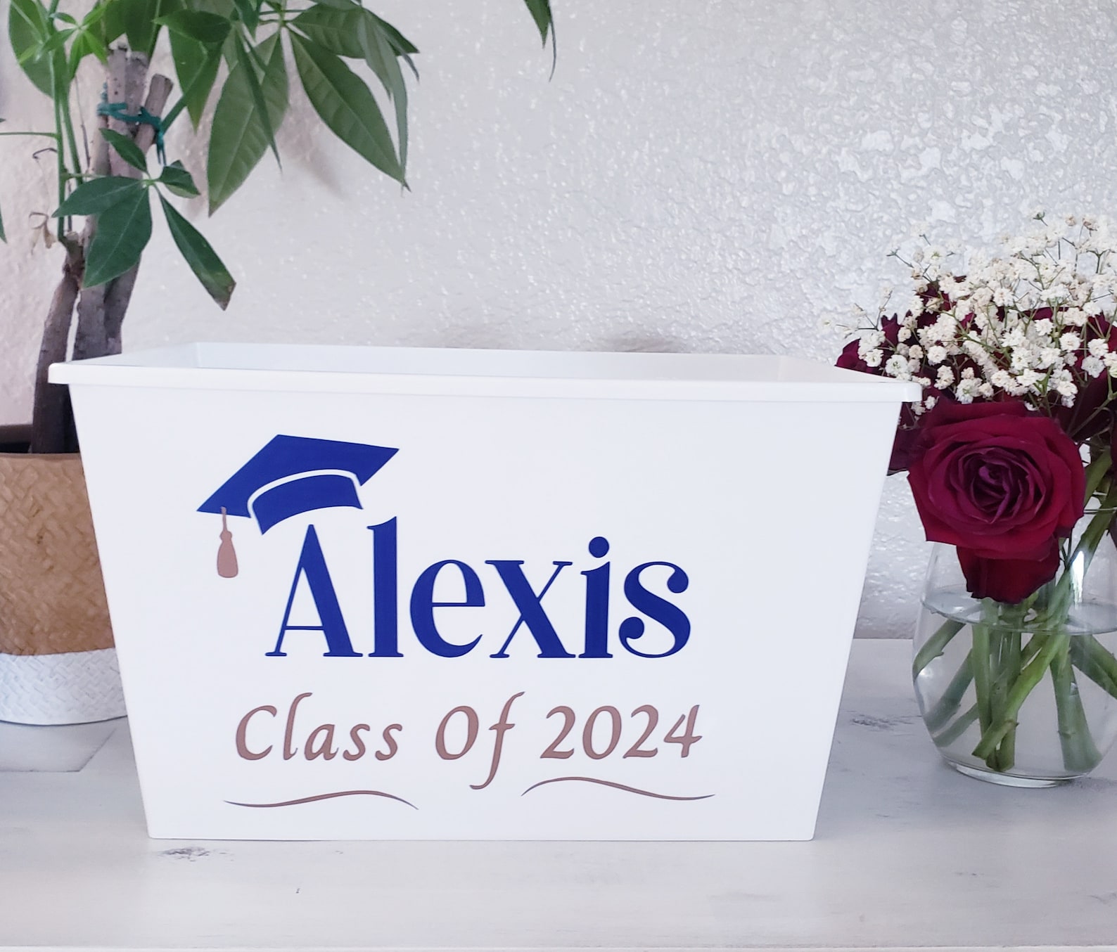 Personalized Graduation Basket, Custom Class of 2025 Bucket, Grad Gift ...