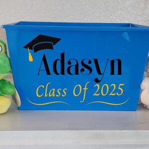 Personalized Graduation Basket, Custom Class of 2025 Bucket, Grad Gift ...