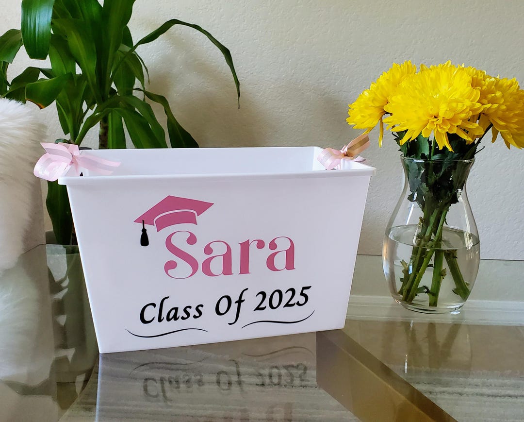 Personalized Graduation Basket, Custom Class of 2025 Bucket, Grad Gift ...