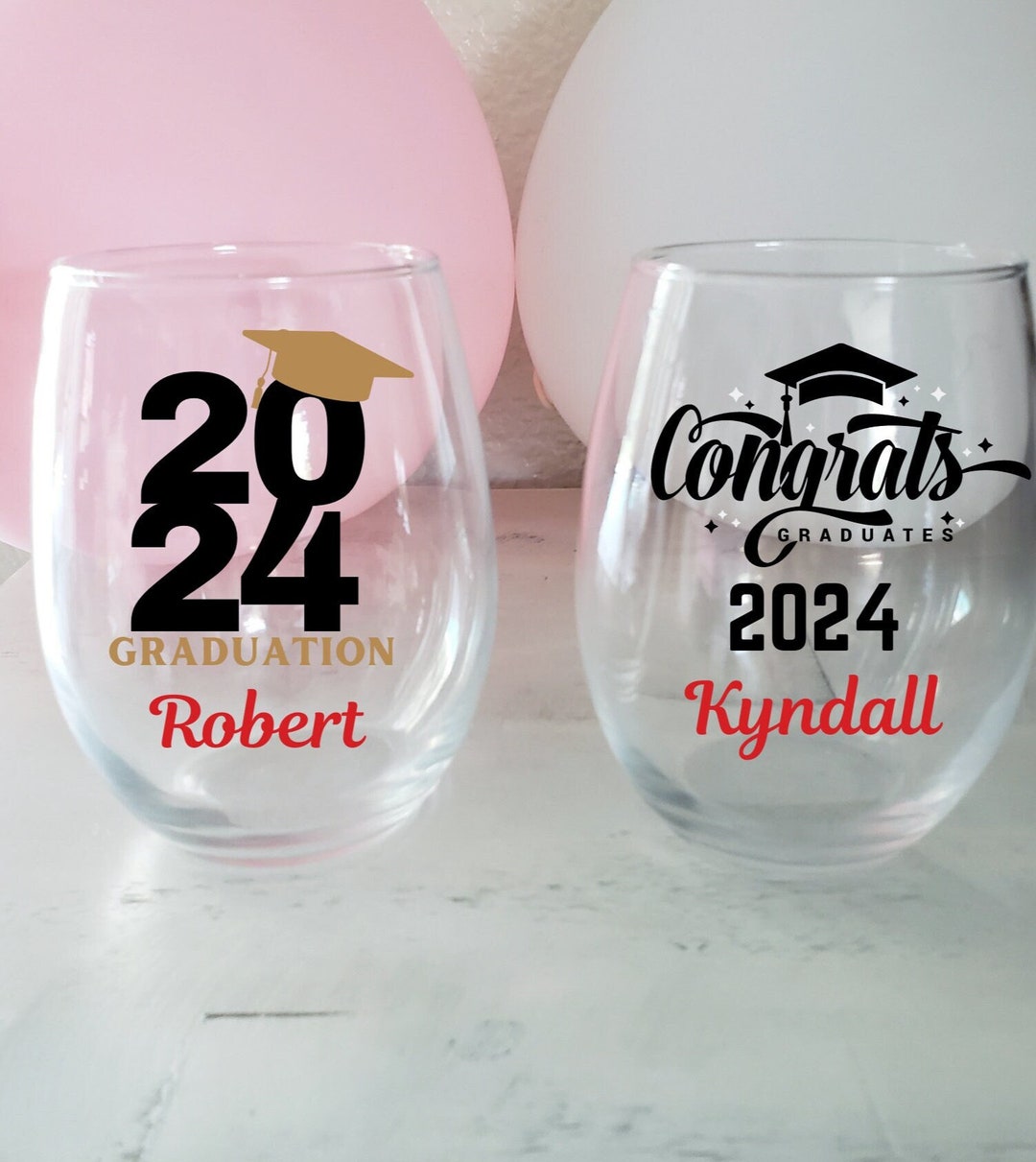 Custom Graduation Wine Glass, Personalized Graduation Wine Glass ...