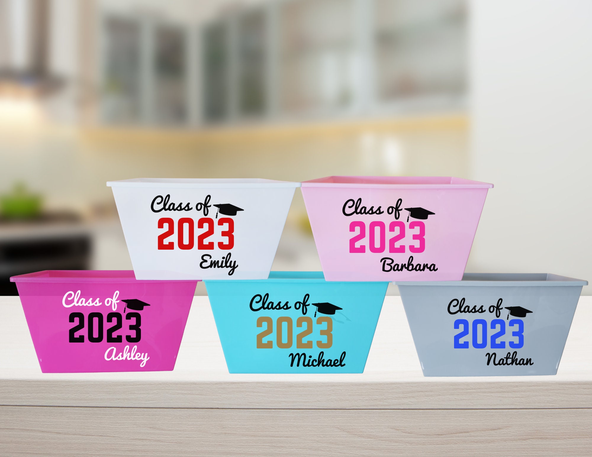 Graduation Bucket Class of 2023 Graduation Baskets Custom - Etsy