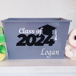Personalized Graduation Basket, Custom Class of 2024 Bucket, Grad Gift ...