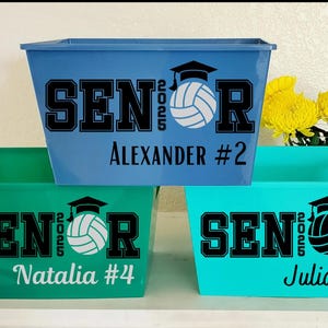 Personalized Volleyball Graduation Sport Guft Basket for Senior Night ...