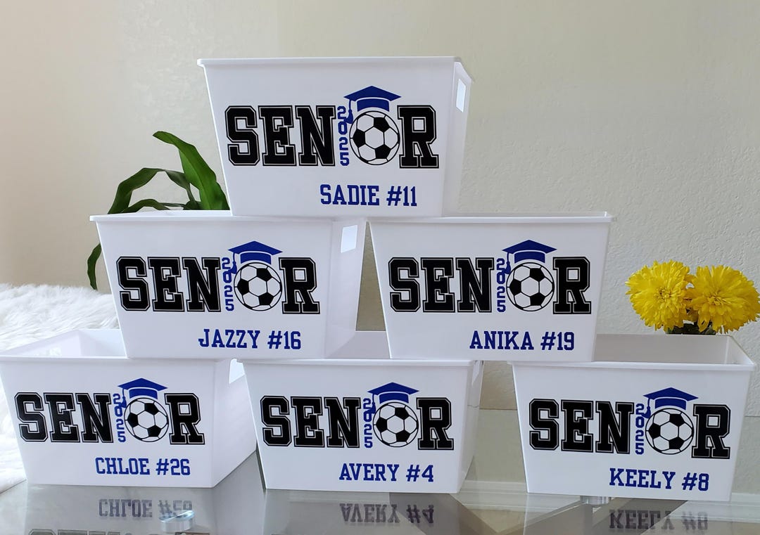 Personaluzed Soccer Basket, Graduation Personalized Soccer Baskets ...