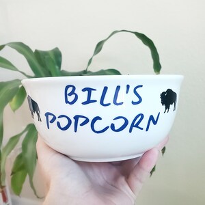 Personalized Popcorn Ceramic Bowl, Custom Snack Bowl for Kids ...