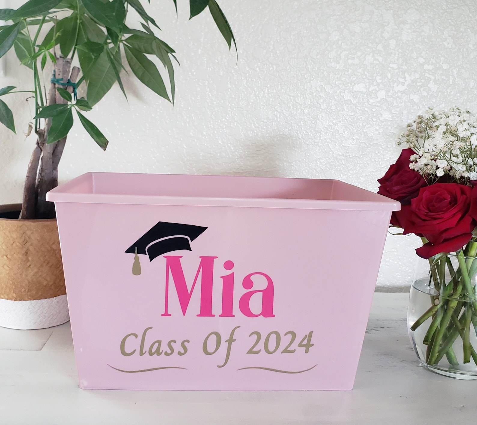 Personalized Graduation Basket, Custom Class of 2025 Bucket, Grad Gift ...