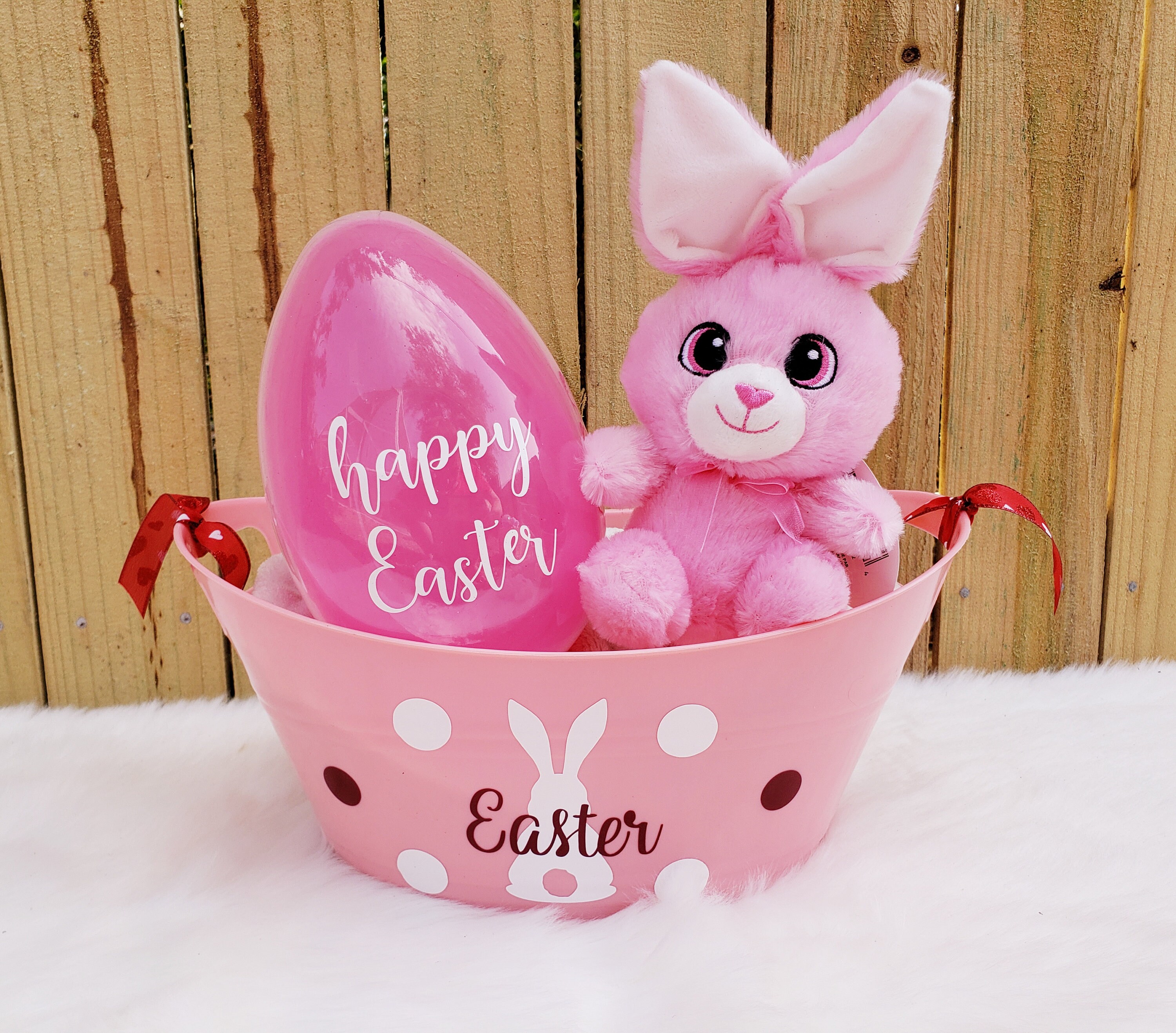 Custom Easter Basket Set, Personalized Bucket Set, Easter Bunny, Easter ...