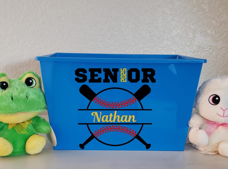 Custom Senior Baseball Basket - Graduation Baseball Senior Night Bucket ...