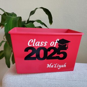Personalized Graduation Basket, Custom Class of 2025 Bucket, Grad Gift ...