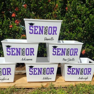 Personalized Senior Buckets, Personalized Senior Bin, Class of 2025 ...