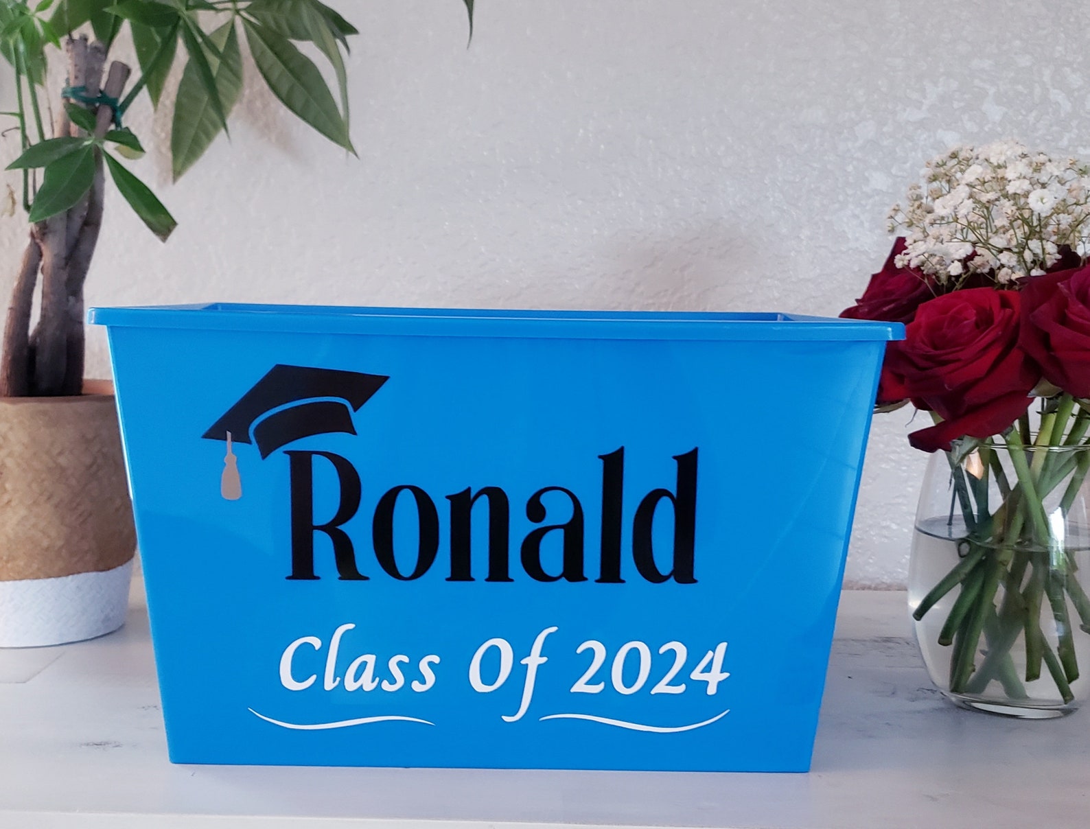 Personalized Graduation Basket, Custom Class of 2025 Bucket, Grad Gift ...