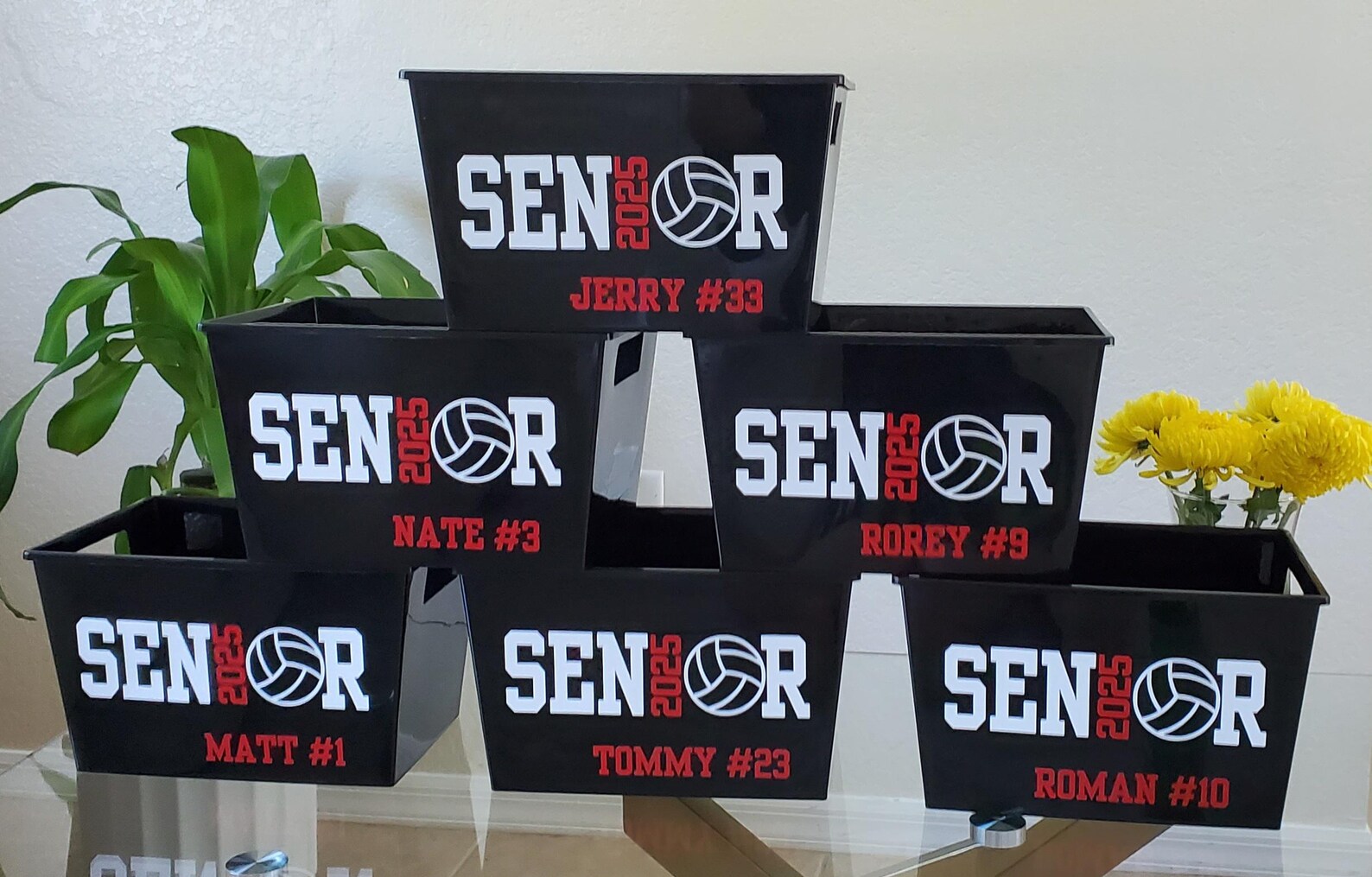 Custom Volleyball Team Buckets, Volleyball Team Gift, Volleyball Senior ...