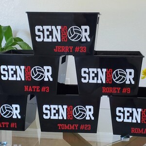 Custom Volleyball Team Buckets, Volleyball Team Gift, Volleyball Senior ...
